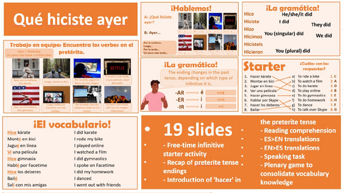 Viva 2, Module 2.4 - Qué hiciste ayer | Teaching Resources