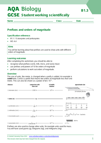 GCSE - Cell biology 1 - Eukaryotic and Prokaryotic cell | Teaching ...