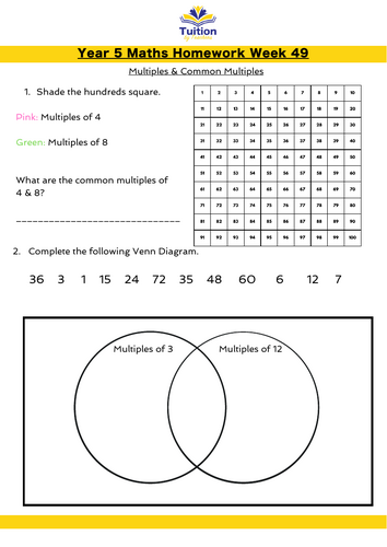 Year 5 Maths Revision Booklet - Multiplication | Teaching Resources