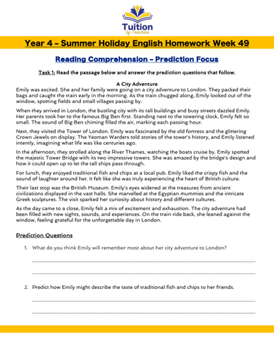 Year 4 English Revision Booklet 3 | Teaching Resources