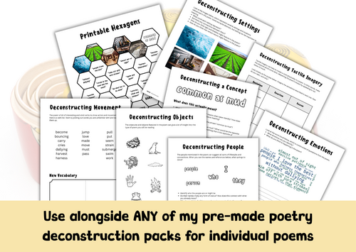 FREE Lesson Plans for Poetry Deconstruction - Use Alongside Poem Packs ...