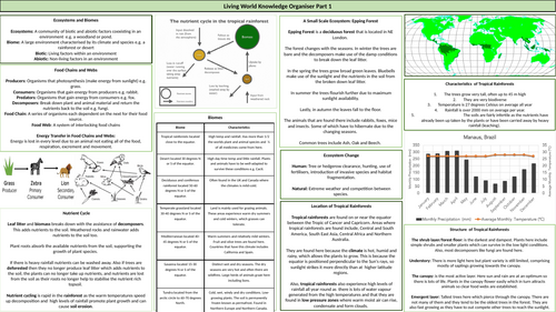 AQA GCSE Geography Paper 1 Knowledge Organisers | Teaching Resources