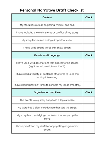 Personal Narrative English Writing Unit - Start of Year, Back to School ...