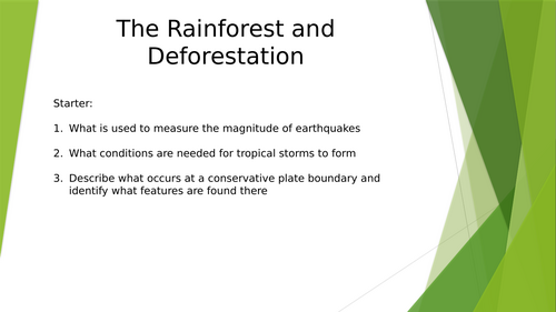 AQA GCSE Geography The Living World: Rainforests Lessons | Teaching ...