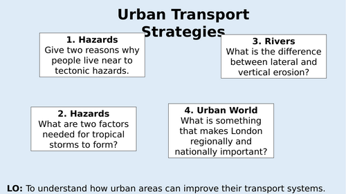 AQA GCSE Geography Challenges of the Urban Environment Lessons ...
