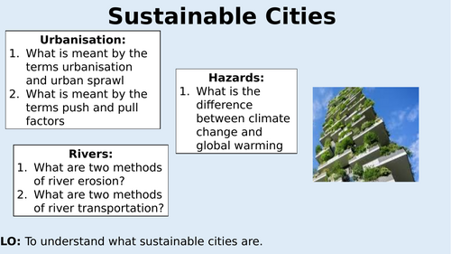 AQA GCSE Geography Challenges of the Urban Environment Lessons ...