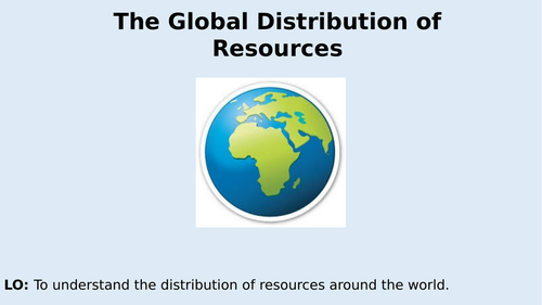 AQA GCSE Geography The Challenge of Resource Management Lessons ...