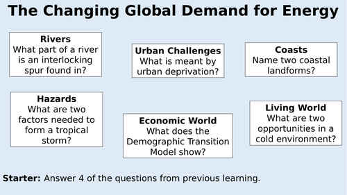AQA GCSE Geography The Challenge of Resource Management Lessons ...