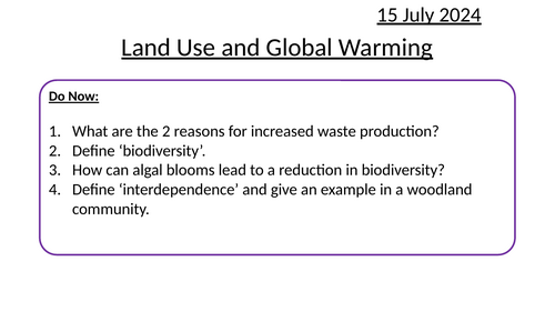 GCSE AQA Biology - Ecology Unit | Teaching Resources