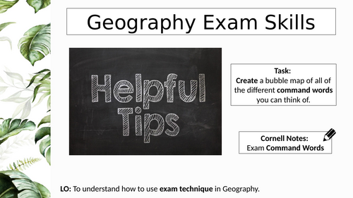 AQA GCSE Geography Exam Technique Guidance | Teaching Resources