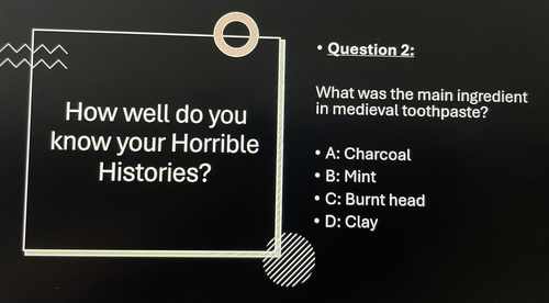 Open Day/ End of Year History Quiz- The Horrible Histories Quiz ...