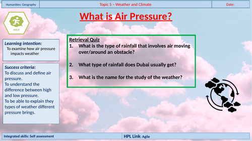 Weather - air pressure lesson. Geography | Teaching Resources