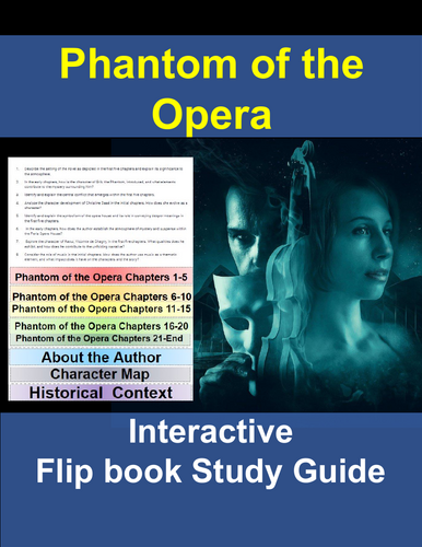 Phantom of the Opera : Flip book Study Guide | Teaching Resources