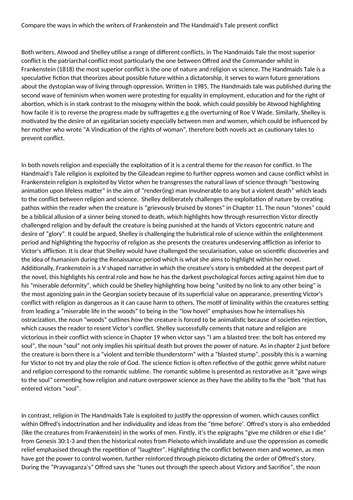 A level English Lit A* Essay on Conflict in Handmaids Tale and ...