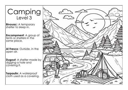 Word of the Day Workbook - Camping - Level 3 | Teaching Resources