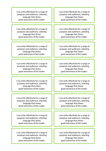 KS2 English Writing Framework Moderation Aid - Pupil label templates ...
