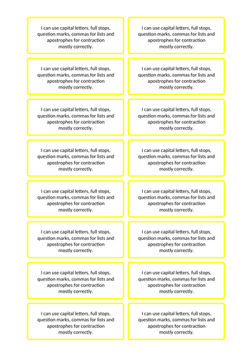 KS2 English Writing Framework Moderation Aid - Pupil label templates ...