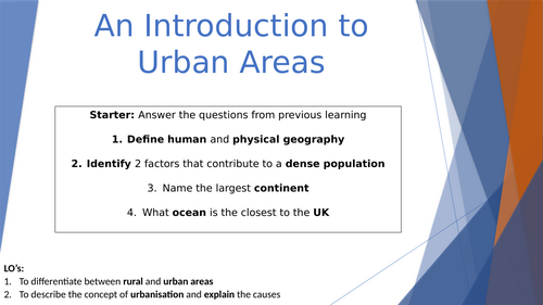 KS3 Urban Areas Unit of Work | Teaching Resources