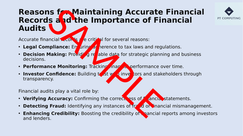 T Level Technical Qualification in Accounting: Element 8 Fundamentals ...