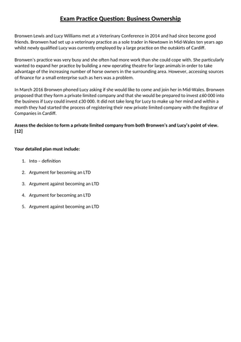 Limited Companies (Lesson 6) - A-Level Business | Teaching Resources