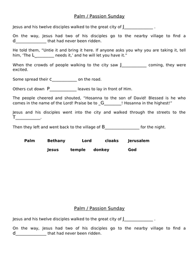 What is the importance of Palm Sunday? | Teaching Resources