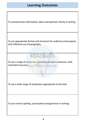 English Functional Skills - Level 1 - Writing Workbook | Teaching Resources