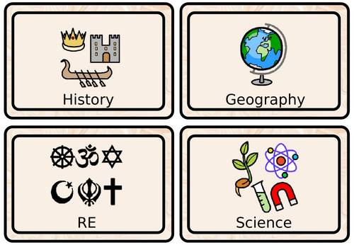 Beige natural visual timetable | Teaching Resources