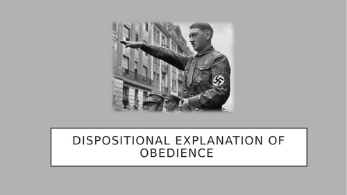 AQA AS Psychology: Social influence: Dispositional explanation of ...