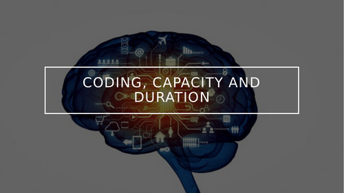 Aqa As Psychology Memory Coding Capacity And Duration Of Stm And Ltm