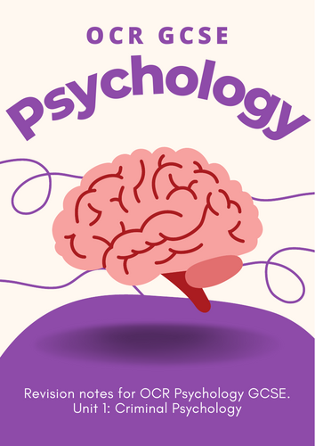 GCSE OCR Psychology Criminal Psychology full content booklet | Teaching ...