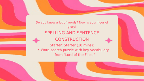 Spelling and Sentence Construction | Teaching Resources