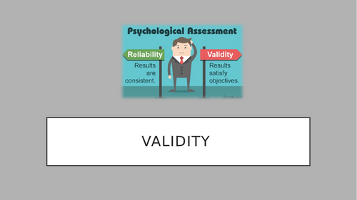 AQA A Level Psychology: Research methods: Validity | Teaching Resources