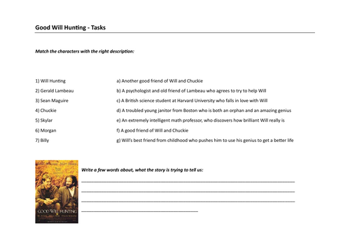 Good Will Hunting - worksheet | Teaching Resources