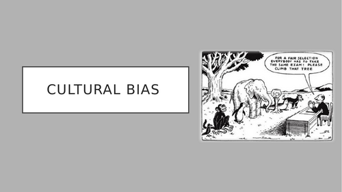 AQA A Level Psychology: Issues and debates: Cultural bias | Teaching ...