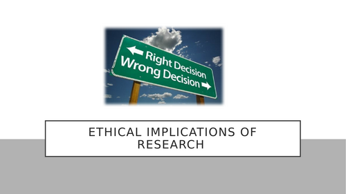 AQA A Level Psychology: Issues and debates: Ethical implications ...