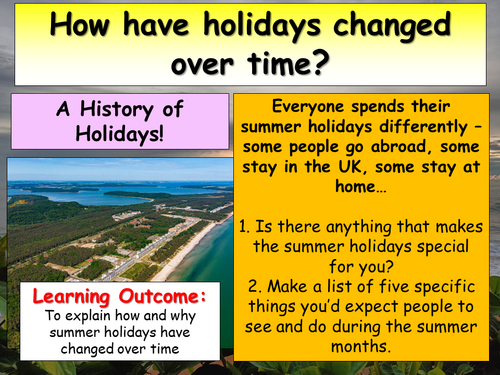 History of Summer Holidays | Teaching Resources