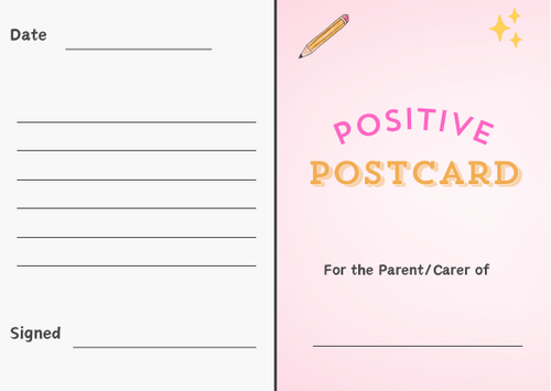 Positive Postcard | Teaching Resources