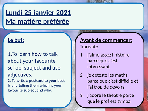 describing teachers -French | Teaching Resources
