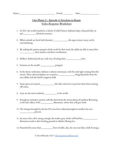 Our Planet 2 - All Episodes - Worksheets | Teaching Resources