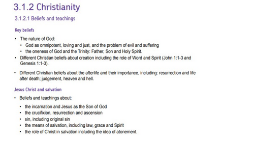 Christian Beliefs and Teachings Interactive Knowledge Organiser (KO) AQA GCSE | Teaching Resources