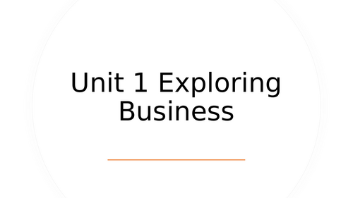 Unit 1 - Exploring Enterprise (Full unit) | Teaching Resources