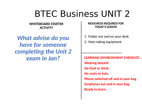 Unit 2 - Developing a Marketing Campaign | Teaching Resources