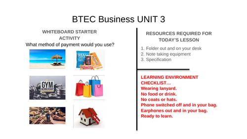 Unit 3 - Personal and Business Finance | Teaching Resources