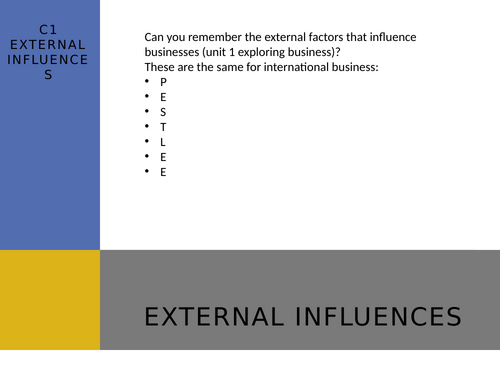 Unit 5 - International Business | Teaching Resources