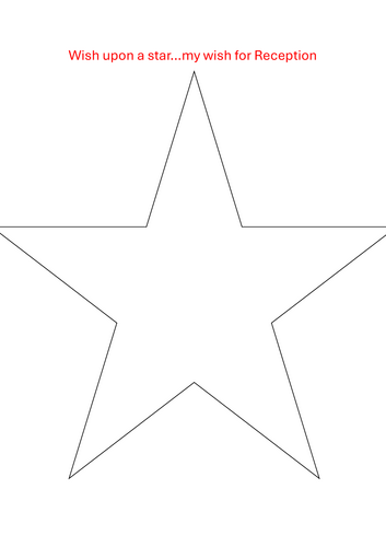 Wish upon a star worksheet | Teaching Resources