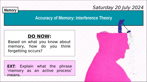 AQA GCSE Psychology: INTERFERENCE AS A FACTOR AFFECTING THE ACCURACY OF MEMORY [Memory Topic ...