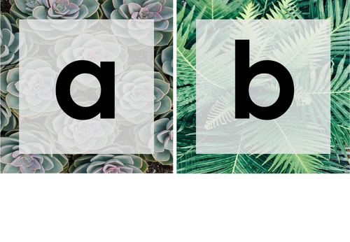 Natural Theme Lowercase Letter Flashcards | Teaching Resources
