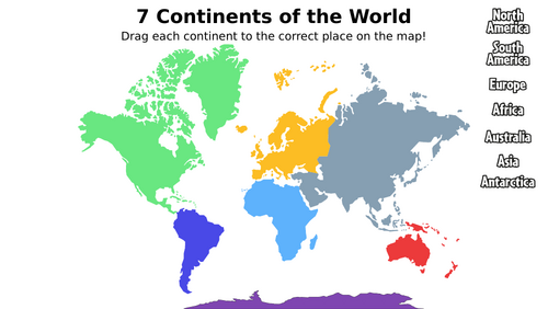 The 7 Continents of the World & Oceans of the World (Google Slides ...
