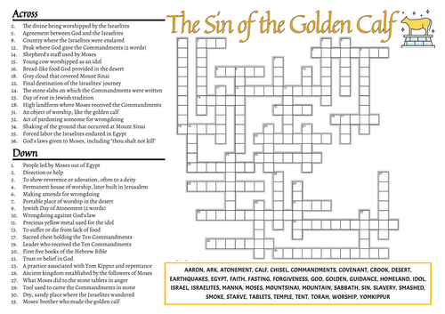 Yom Kippur Story: Sin of the Golden Calf | Teaching Resources