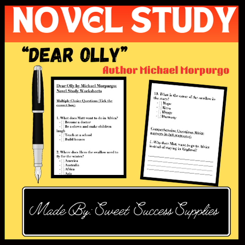 “Dear Olly” by Michael Morpurgo: Novel Study Worksheets, Questions ...